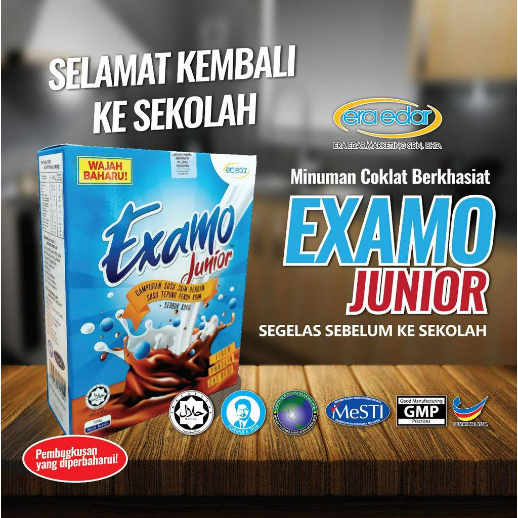 EXAMO JUNIOR Brain Booster Drinks Minuman Susu Coklat Suplemen Minda ...
