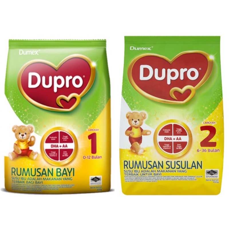 DUMEX DUPRO STEP 1 & STEP 2 850G | Shopee Malaysia
