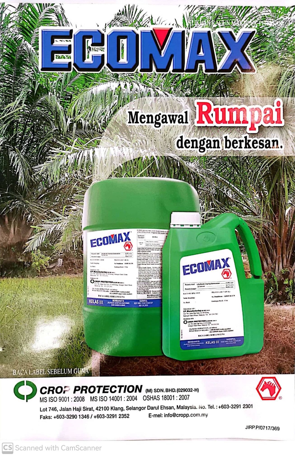 Ecomax 4L Glyphosate 41%(Herbicide / Racun rumput) *READY STOCK ...