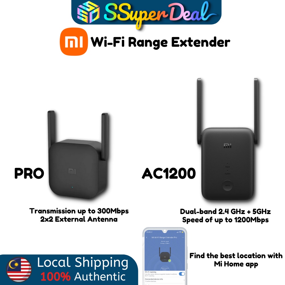 (Global Version) Xiaomi Mi WiFi Range Extender AC1200 5G / Pro Version ...