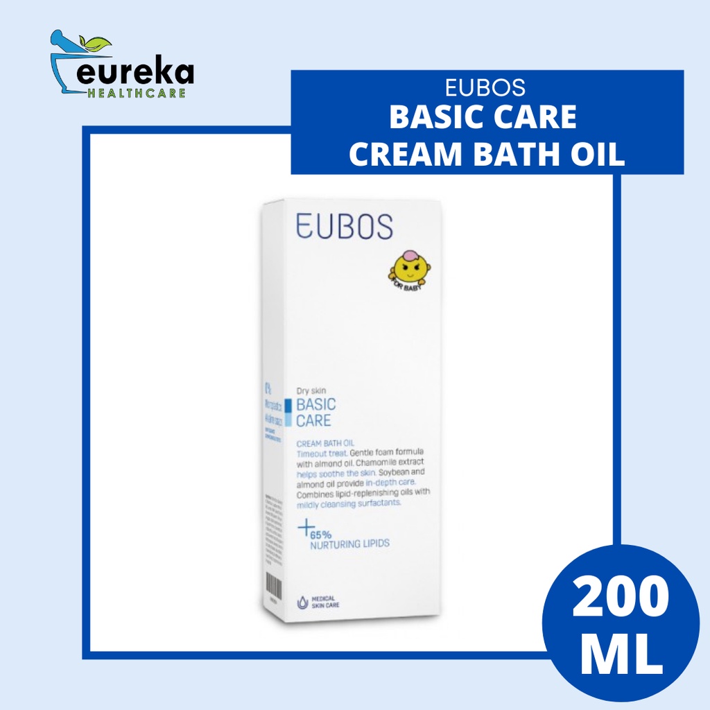 EUBOS MED BASIC SKIN CARE CREAM BATH OIL 200ML (NEW PACKAGING) | Shopee ...