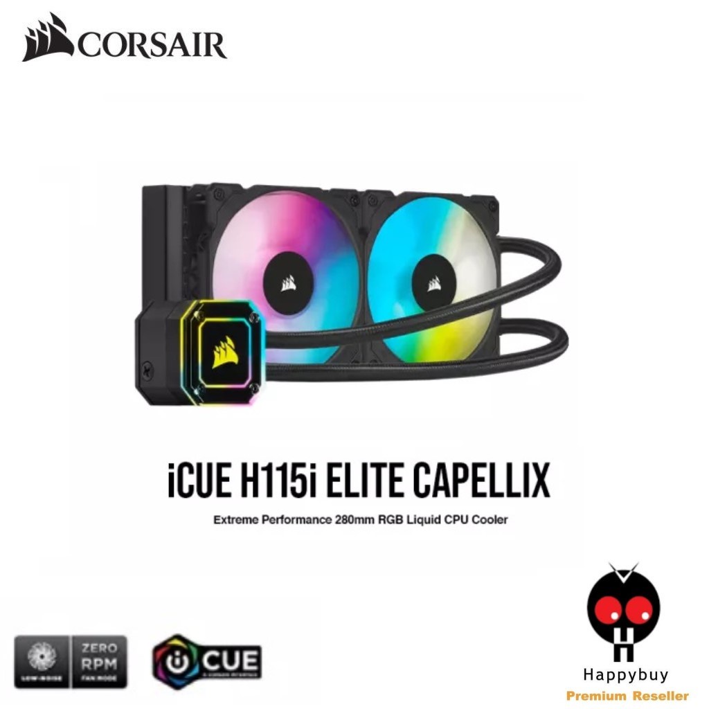 CORSAIR I CUE H115I/H100I ELITE CAPELLIX LIQUID CPU COOLER | Shopee ...