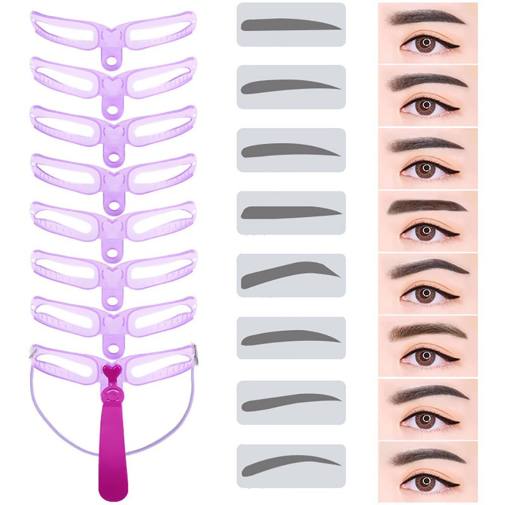 8pcs\set Eyebrow Stencils Reusable Eyebrow Shaping Brow Template DIY ...