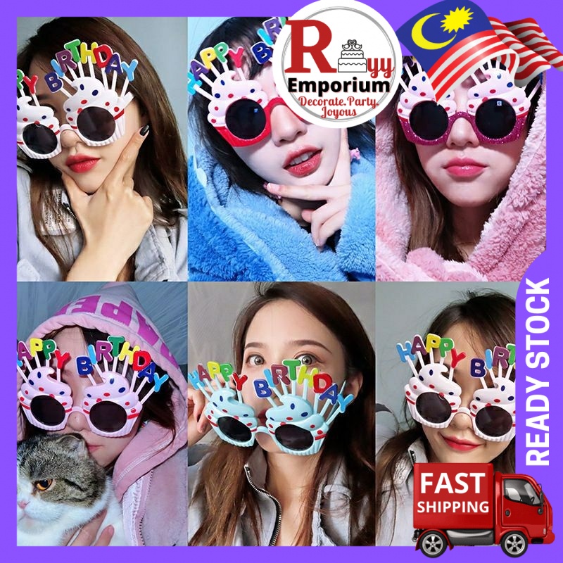 Happy Birthday Spectacles/ Glasses/Cermin Mata/kids/adults kaca mata ...