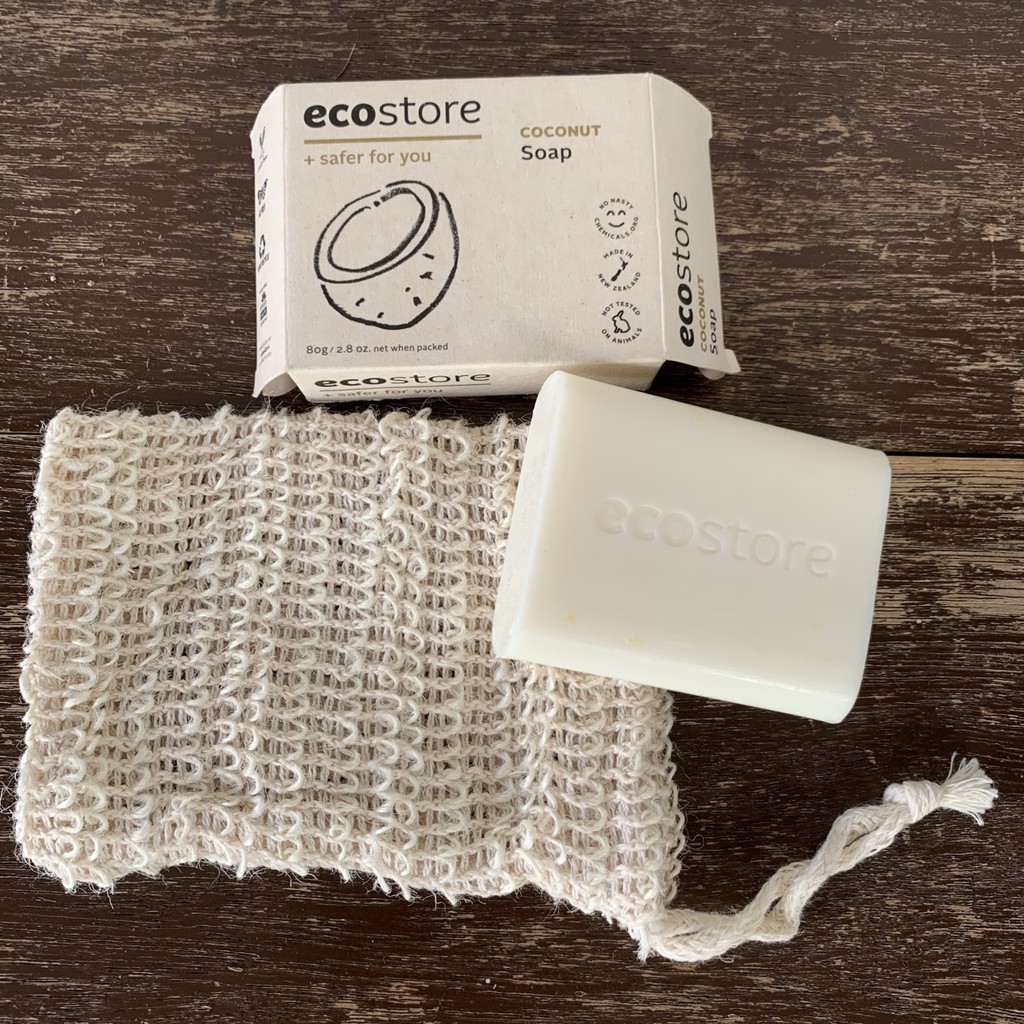 ecostore Coconut Body Soap Set Sisal Bag Pouch Handmade, Eco-Friendly ...