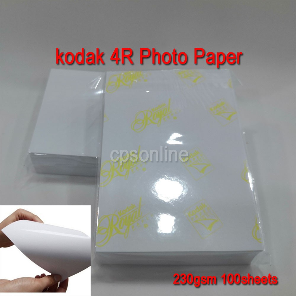 4R kodak Glossy Photo Paper 230gsm-100 Sheets/Pack 4R | Shopee Malaysia