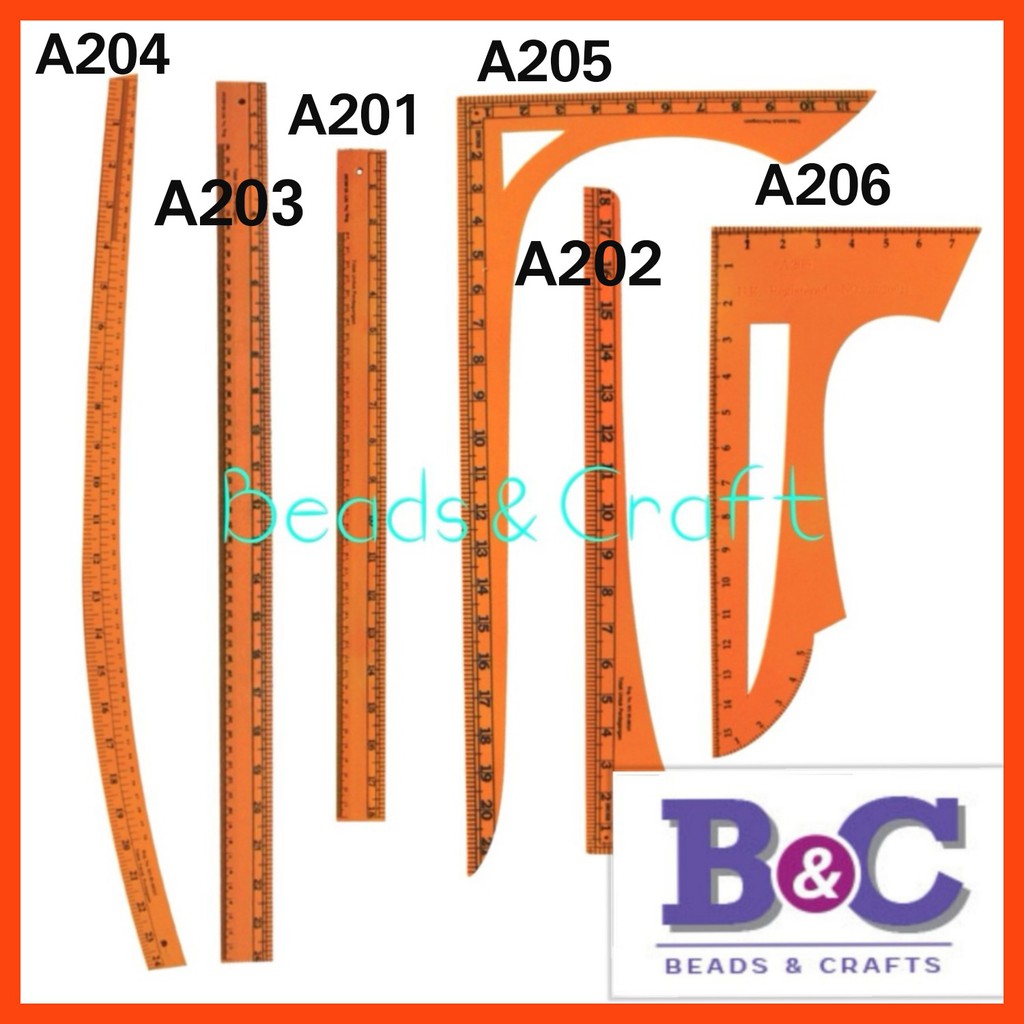 Pembaris Jahitan/ Tailoring Ruler/ Ruler Plastic | Shopee Malaysia