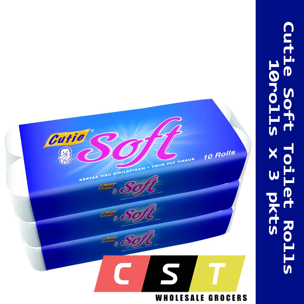 Cutie Soft Toilet Rolls [10 rolls x 3 pkts] | Shopee Malaysia