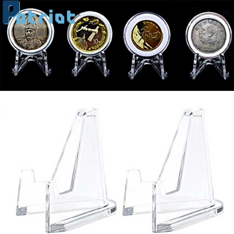 1 Piece Clear Acrylic Small Stands / Triangle Display Easel Holder for ...