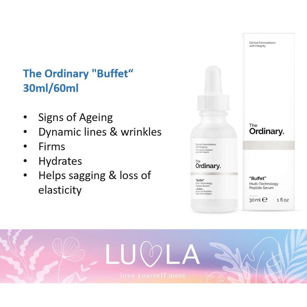 The Ordinary "Buffet" 30ml/60ml (AUTHENTIC 100% FROM KOREA) | Shopee ...