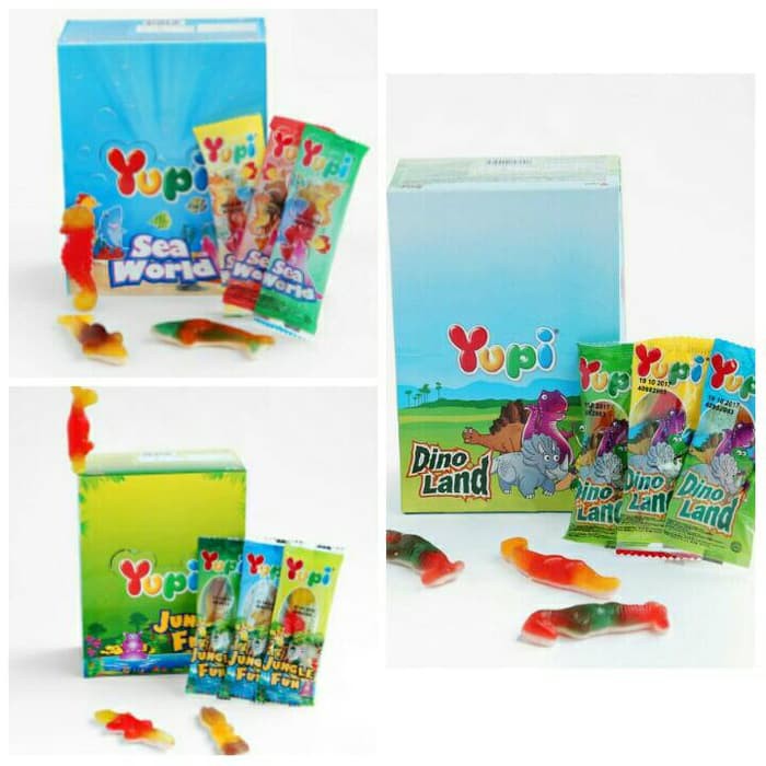 YUPI ANIMALS GUMMY DINOLAND SEAWORLD JUNGLEFUN 24PCS | Shopee Malaysia