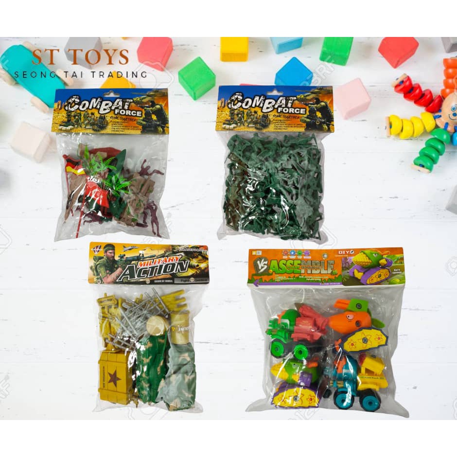 Combat Force & Plant Chariots (Mainan Askar & Plant Vs Zombie Kanak ...