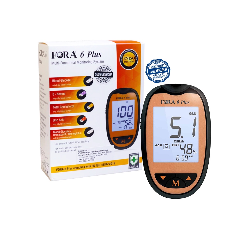 Fora 6 Plus Multi-parameter Monitoring System With Glucose Strip 10s ...