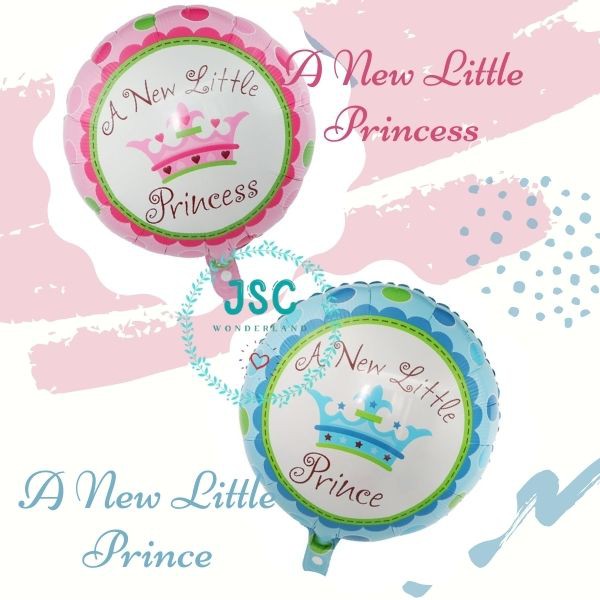A New Little Prince A New Little Princess 18" Foil Balloon For Newborn ...