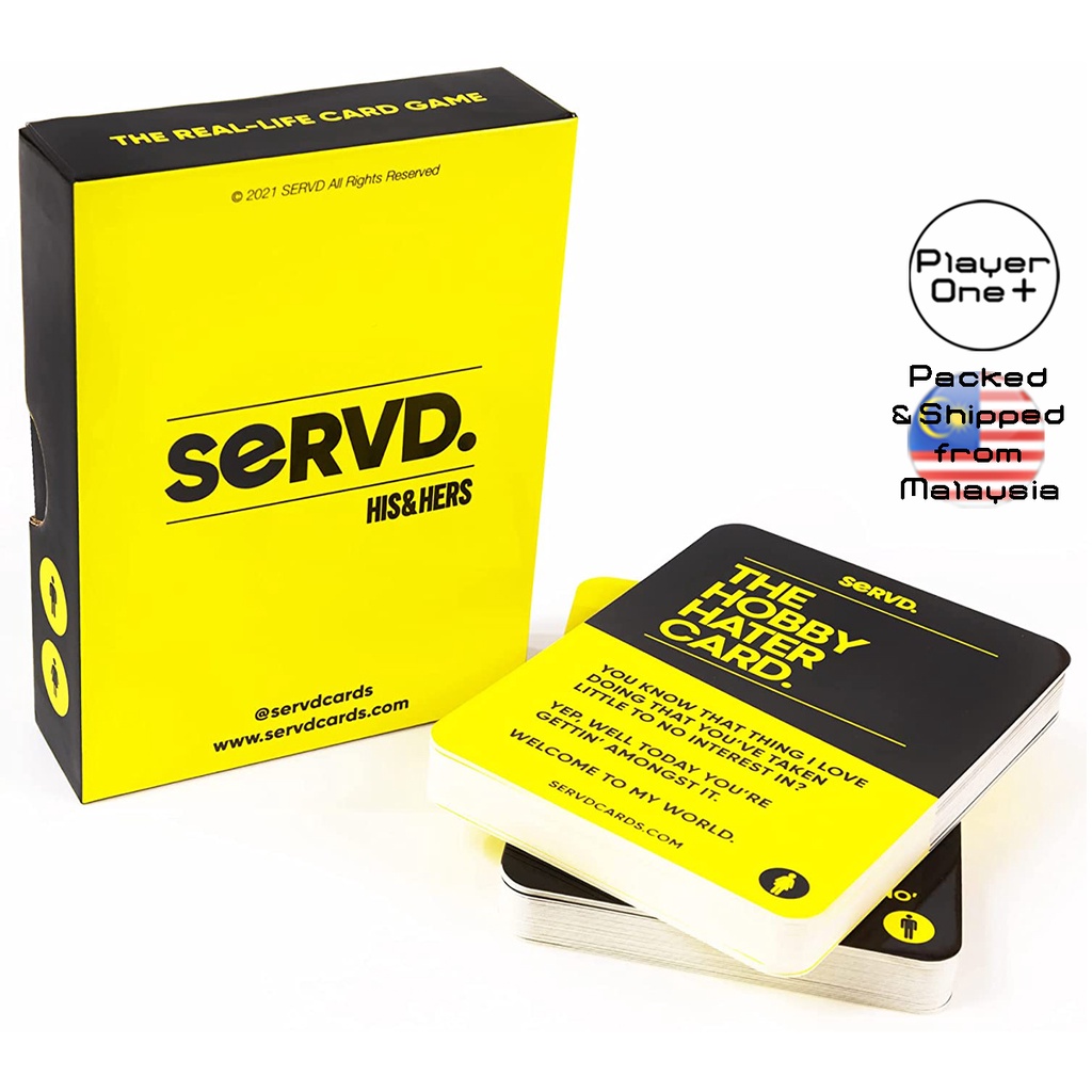 SERVD His & Hers Card Game For Couples Funny Real-life Card Game Male ...