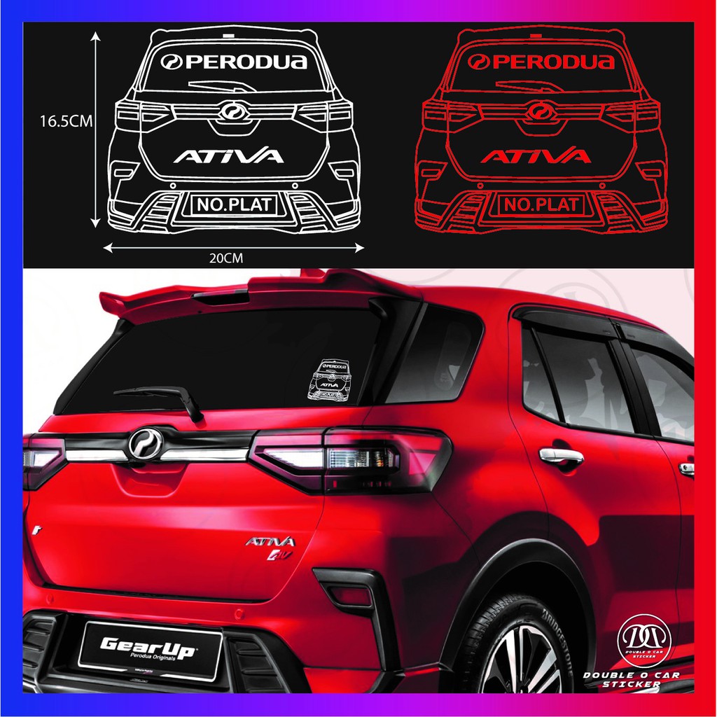 [Ready Stock]PERODUA ATIVA GEAR UP SHAPE&WORDS HIGH GRADE Sticker ...