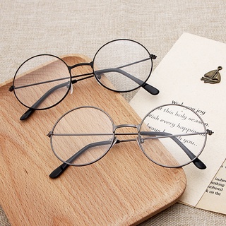 Cermin Mata Kanta Bulat - Circle Round Glasses Spectacle Frame Clear ...