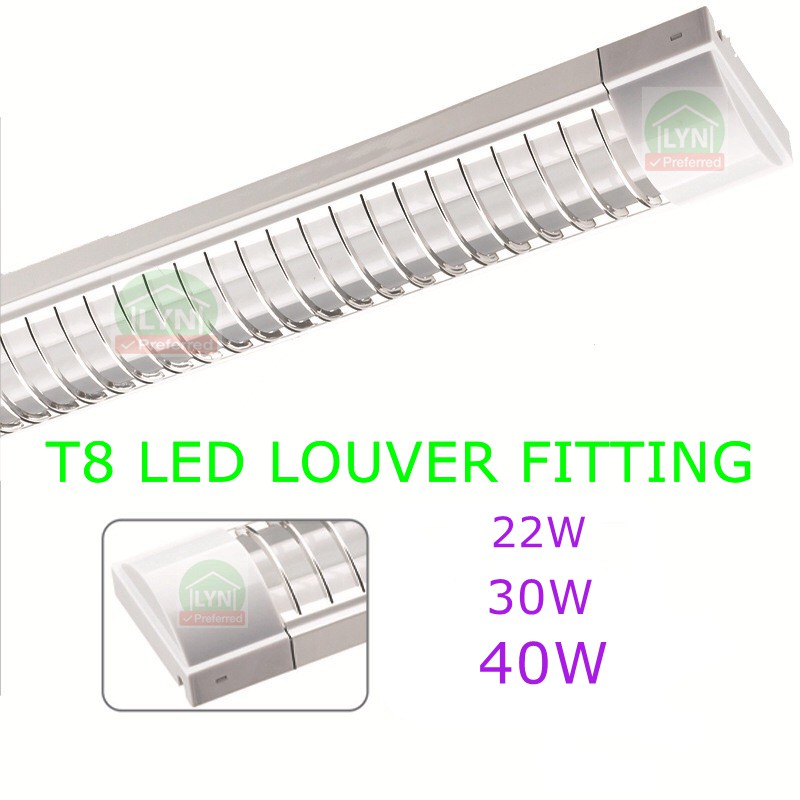 LED T8 LOUVER FITTING SINGLE/DOUBLE | Shopee Malaysia