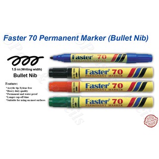 FASTER 70 PERMANENT MARKER (BULLET NIB) 1Box (12pcs) | Shopee Malaysia