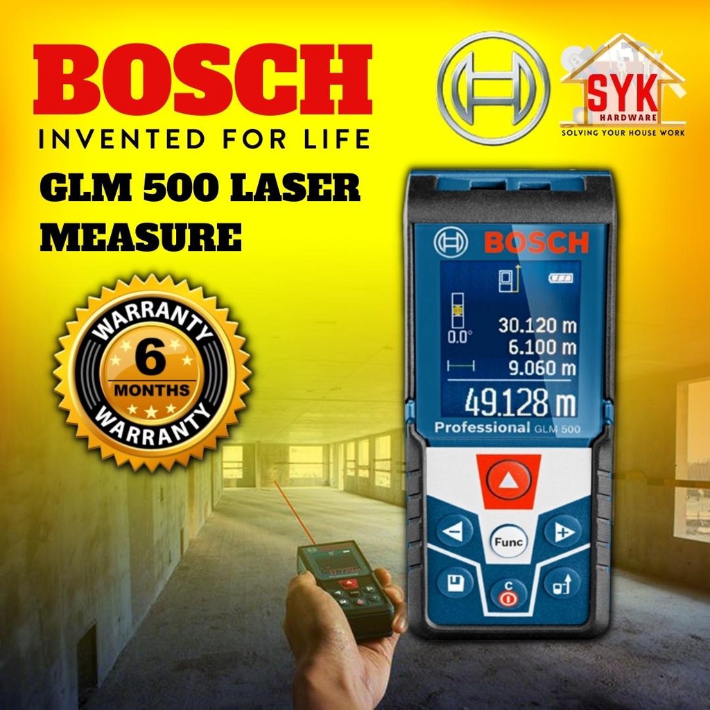 SYK BOSCH GLM 500 Laser Measure Laser Distance Meter Laser Level ...