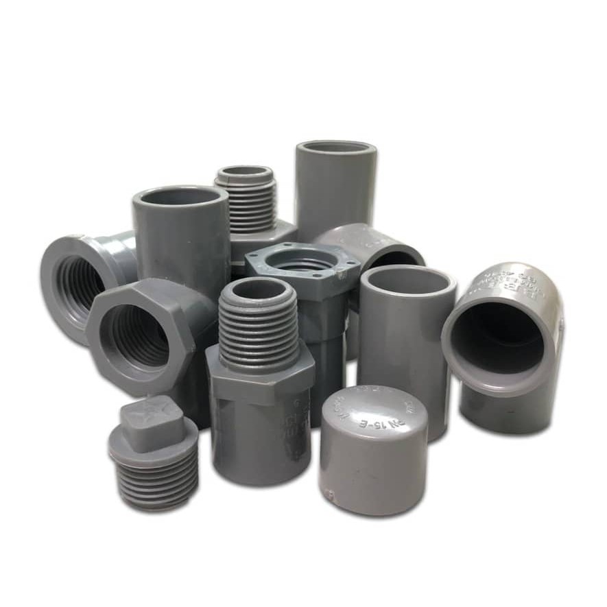 PVC Fitting Connector 15mm 20mm 25mm Socket Elbow Tee PT Socket Valve Socket End Cap Tank ...