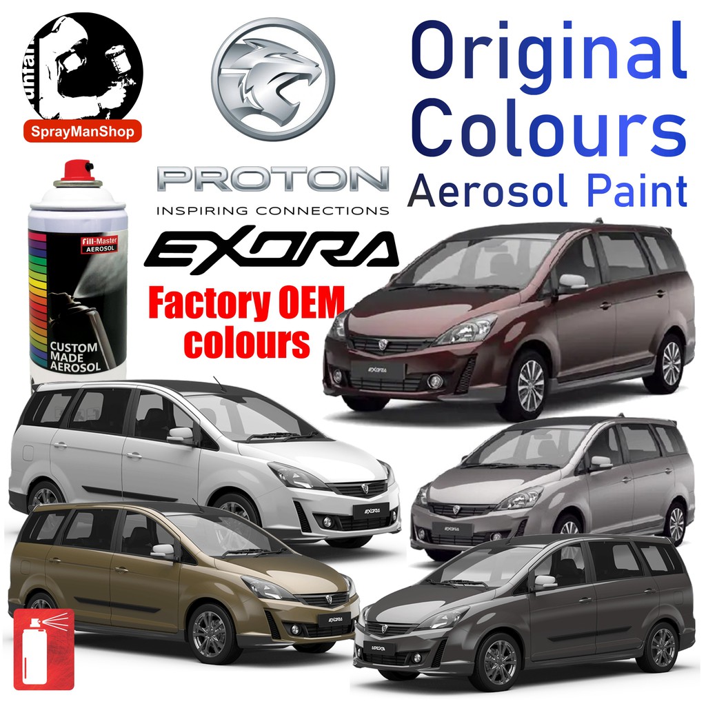 Proton Exora Touch Up Aerosol Spray Paint All Original Factory Colours ...