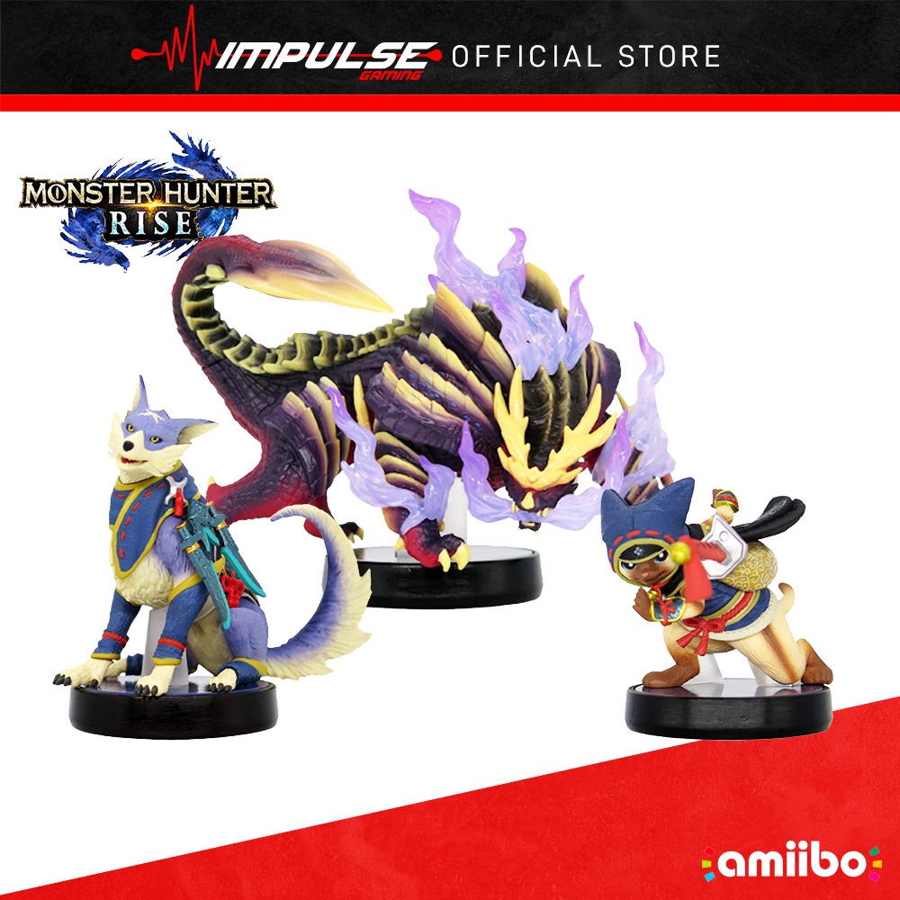 Amiibo Monster Hunter Rise Series - Magnamalo / Palamute / Palico ...