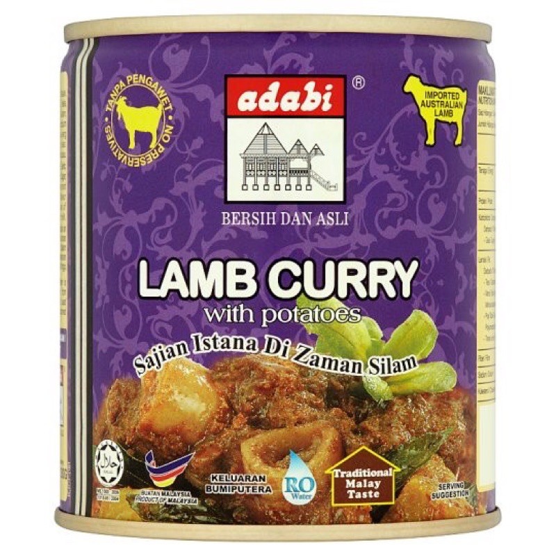 [Ready Stock] Adabi Lamb Curry with Potatoes Kari Kambing 280g | Shopee ...
