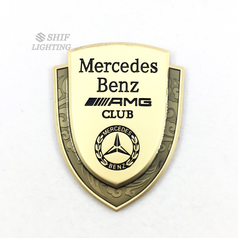 1 x Metal Gold Mercedes Benz //AMG Club Logo Car Auto Emblem Badge ...