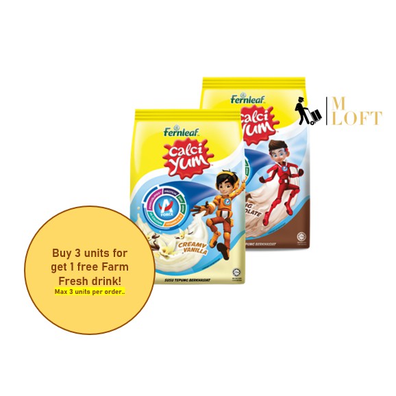 Fernleaf Calciyum Milk Powder (Vanilla/Chocolate) (900g) | Shopee Malaysia