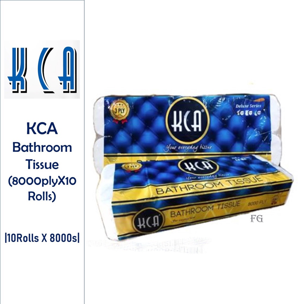 KCA 3ply Bathroom Tissue 1 Bundles X10Rolls x 8000 sheets (Toilet Paper ...