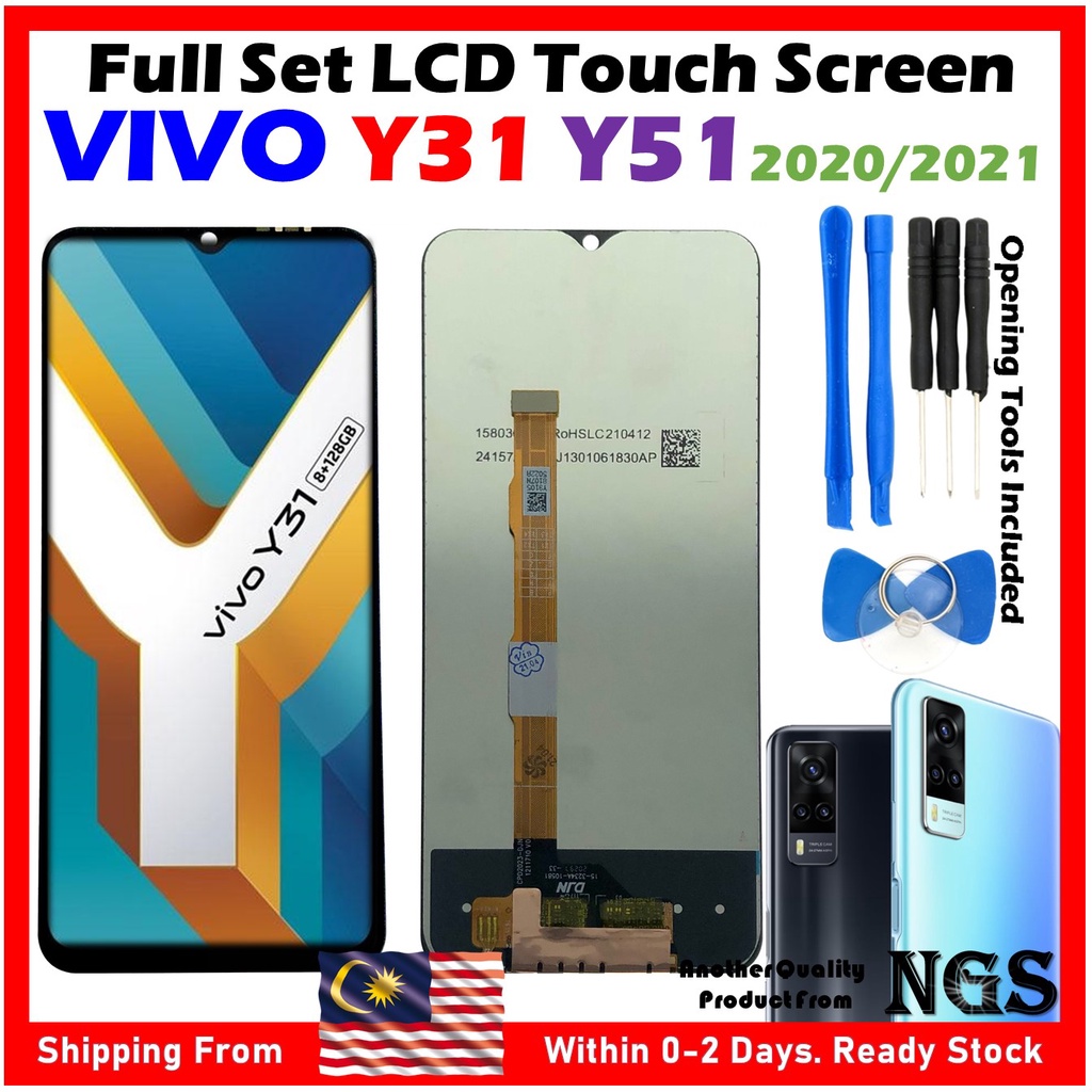 ORIGINAL Full Set LCD Touch Screen For VIVO Y31 2020/2021 V2036 VIVO Y51 2020 V2030 with Opening ...