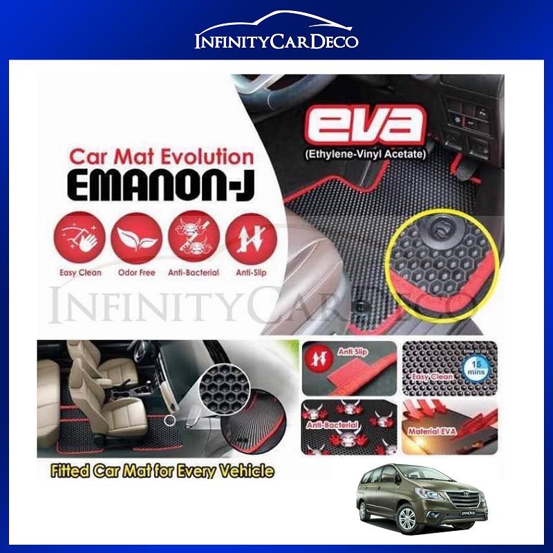 Toyota Innova 16 EMANON-J Odor-Free Anti-Bacterial Floor Mats ...