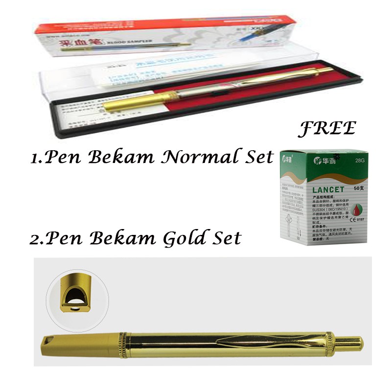 Pen Bekam Gold Set + JARUM BEKAM 1Kotak Termurah | Shopee Malaysia