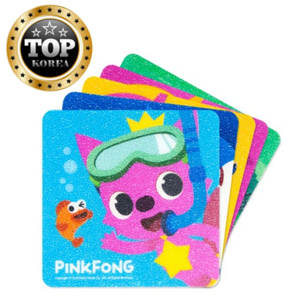 [Pinkfong] Non slip safety pad sticker set 5p [Shipping from Korea ...
