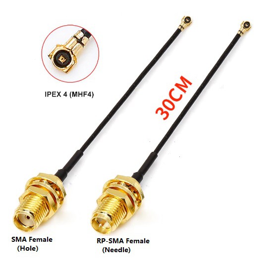 [LOCAL] IPEX4 TO SMA FEMALE MHF4 RF PIGTAIL CABLE ANTENNA CORD FOR M.2 ...