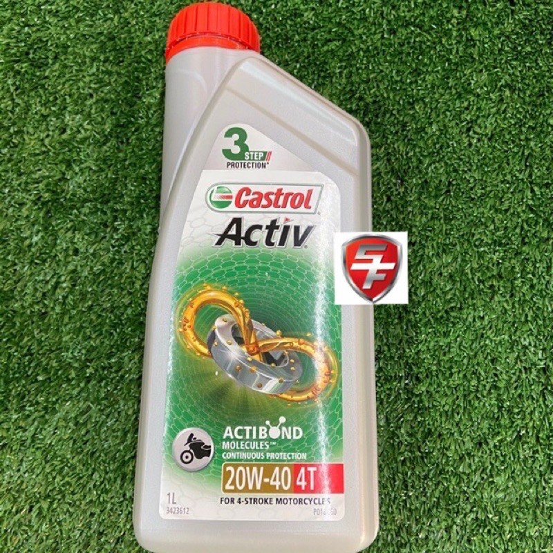 Castrol 4T ACTIV 20W/40 100% Original Castrol silver Castrol cicak ...
