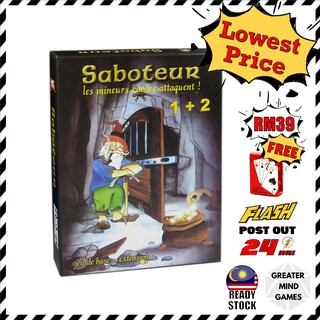 Saboteur 1+2 Card Games Saboteur 2 Expansion Board Games Family Indoor ...