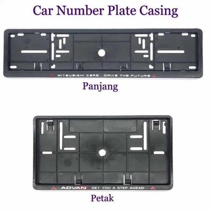 UNIVERSAL CAR NUMBER PLATE FRAME - LONG & SQUARE BEZZA VIVA AXIA MYVI ...