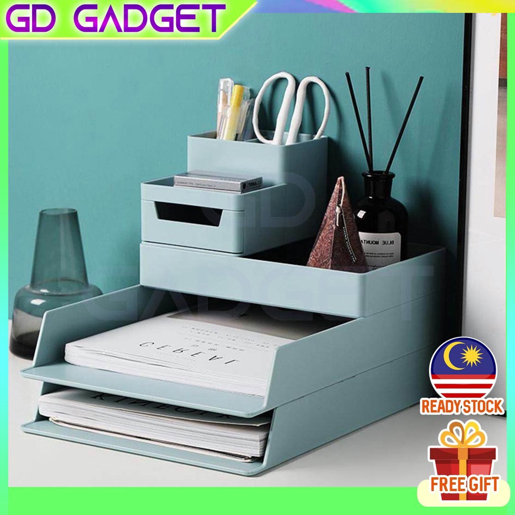 GD Storage Box / Paper File Rack / Desktop Organizer / Stationary Box ...