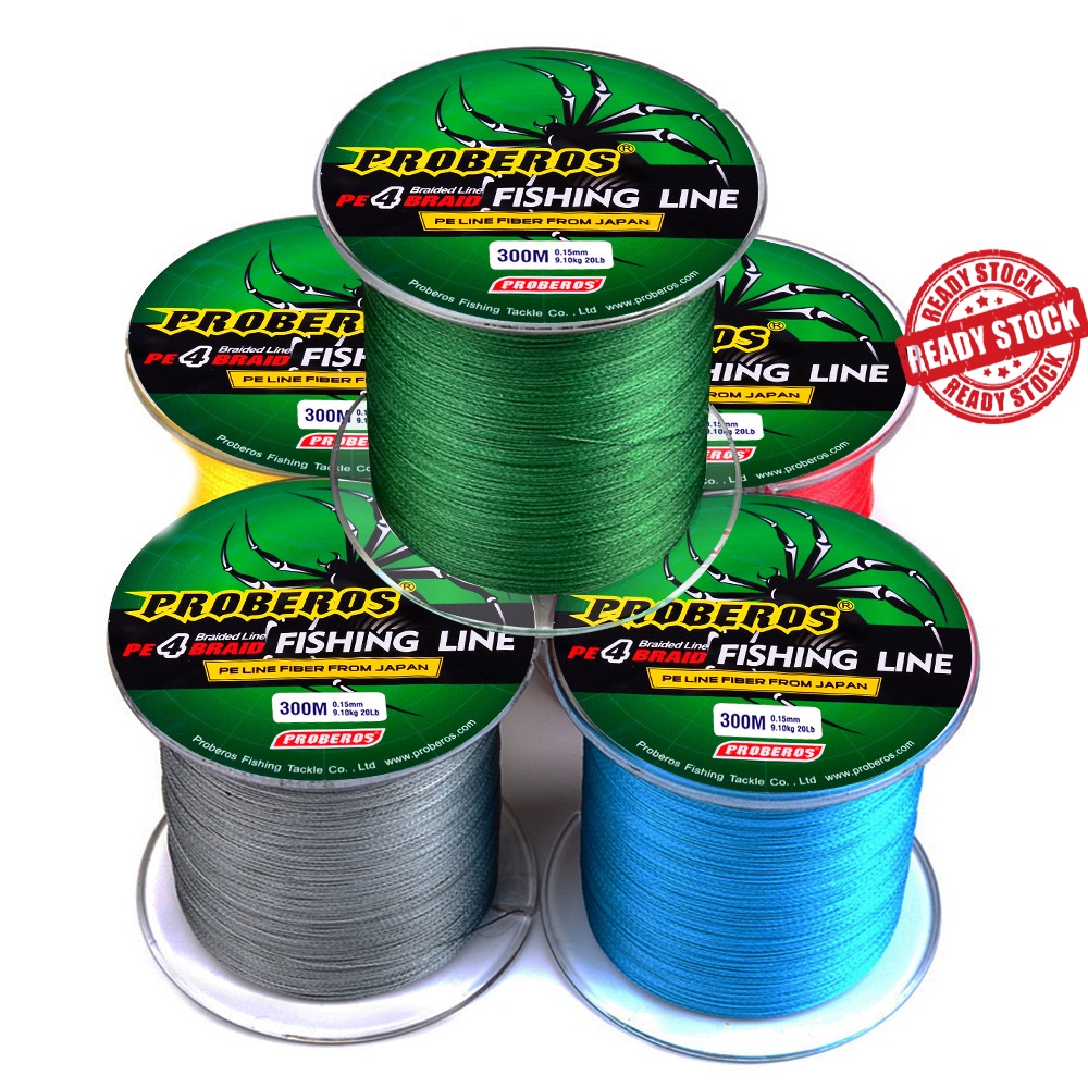 🇲🇾Tali Pancing Benang Braided Fishing line 4X Tali Benang Tangsi 300M ...