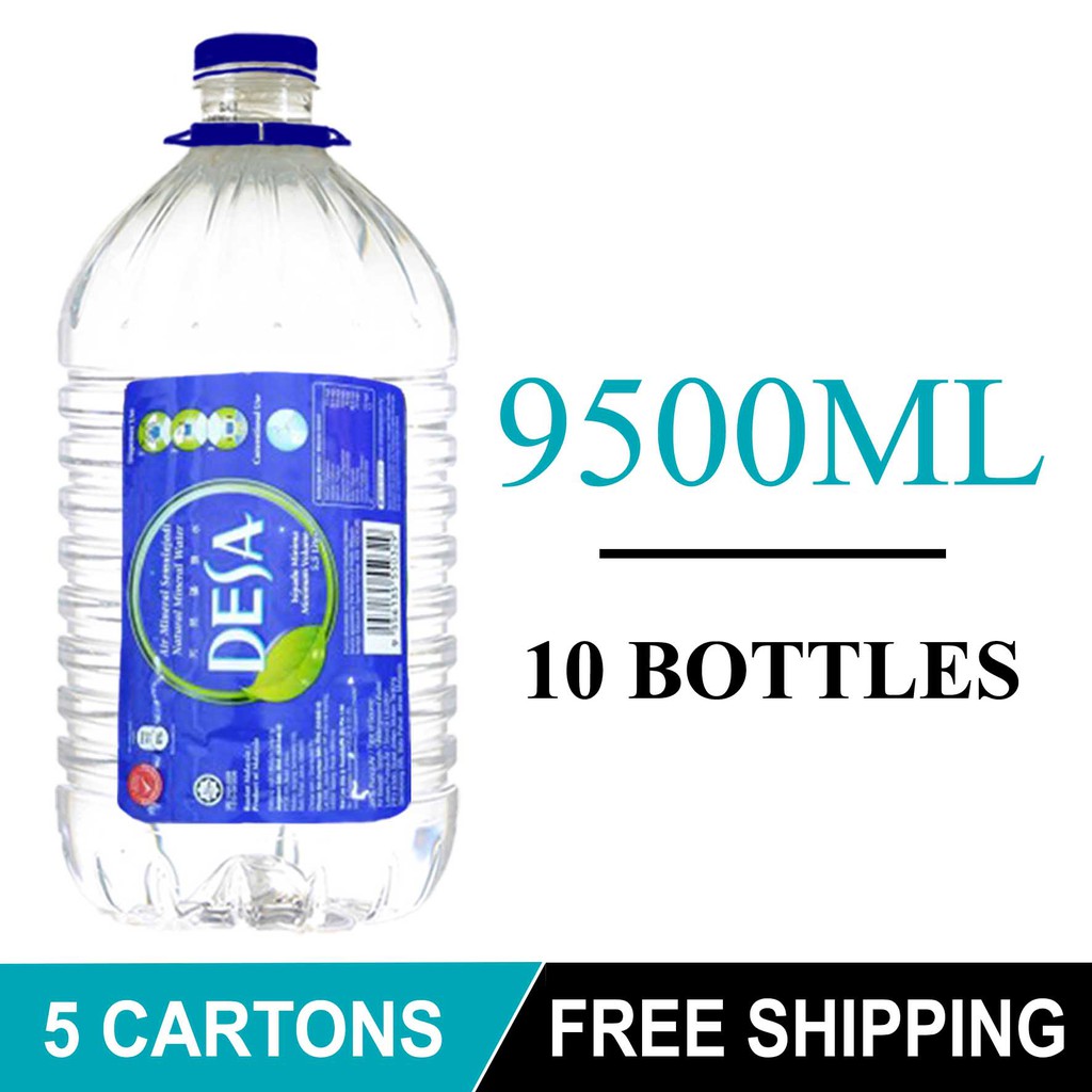 DESA Natural Mineral Water - 9,500ml X 2 Bottles (10 BOTTLES) | Shopee ...
