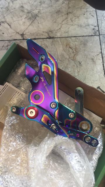 RACING FOOTREST RS150 SINGLE TITANIUM / RAINBOW RAPIDO HONDA RS150R ...