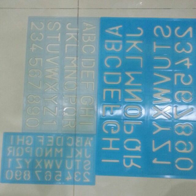 Ruler ABC Stencil Alphabet Abc Ruler Pembaris ABC Stencil Ruler ...