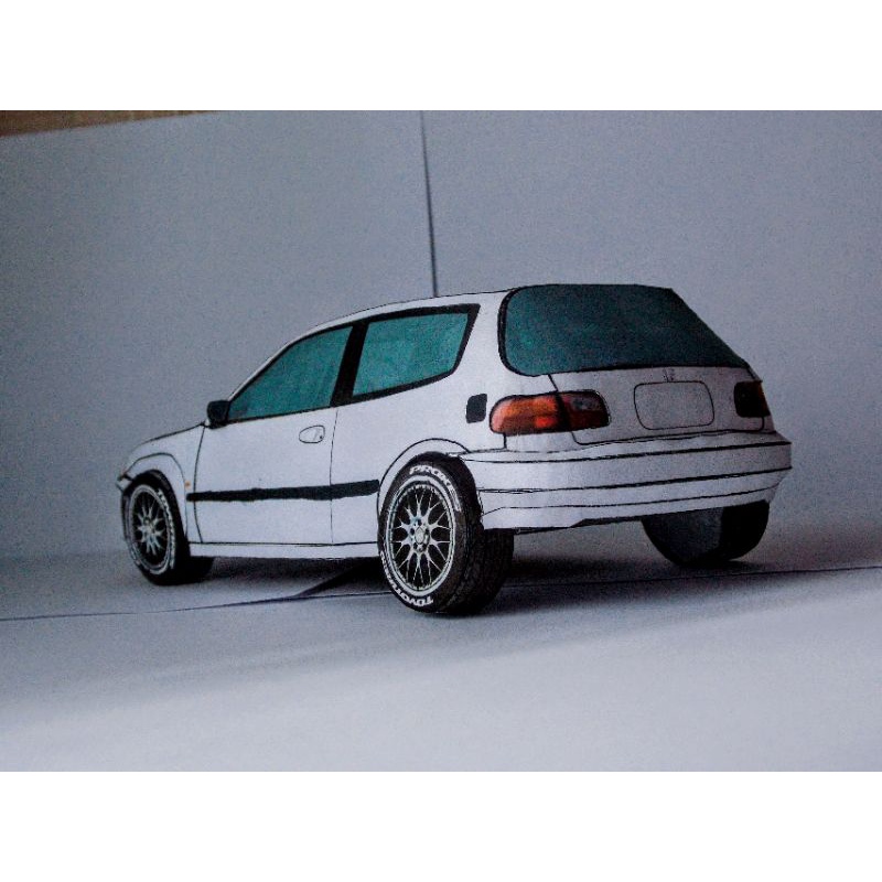 Template Paper Car Honda Civic EG6 Scale 1:20 | Shopee Malaysia
