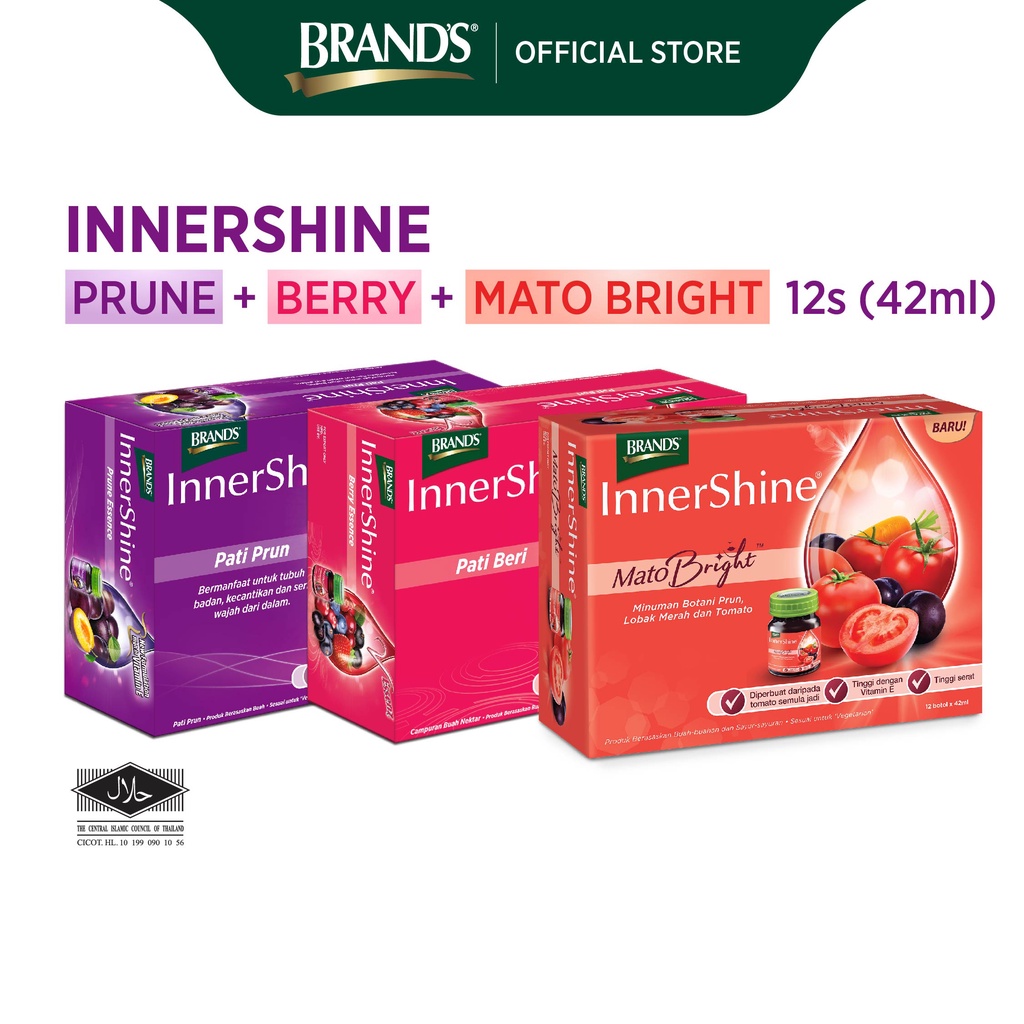 BRAND'S InnerShine Prune Essence(12's x 42ml) + Mato Bright(12's x 42ml ...
