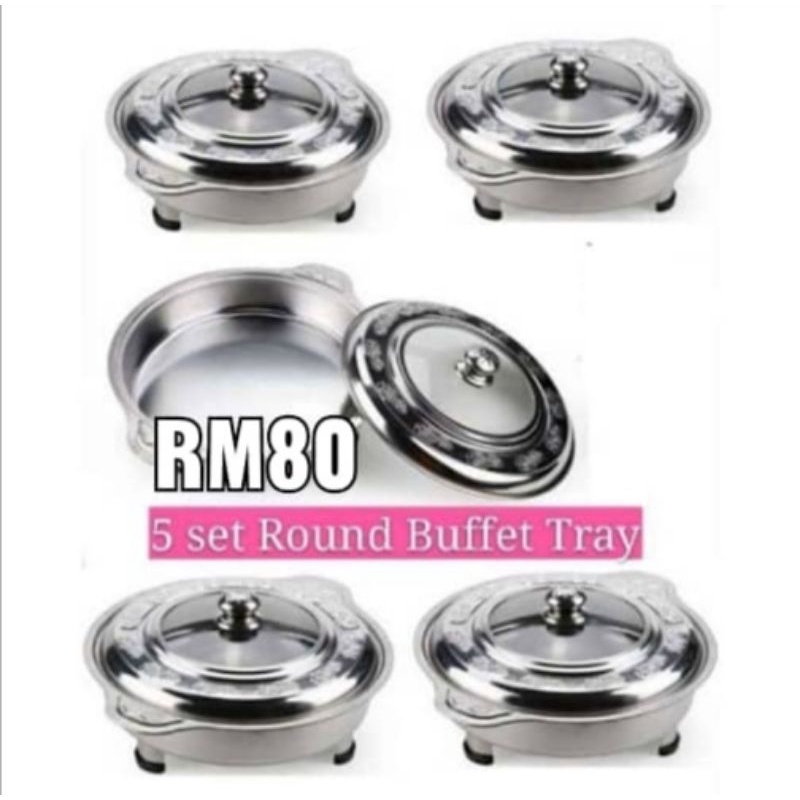 5 SET BUFFET BULAT, SET TRAY, TRAY MAKANAN, TRAY KENDURI, SET BUFFET ...