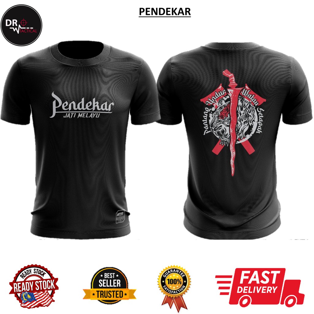 DR TACTICAL Microfiber eyelet silkscreen pendekar jati melayu unisex ...