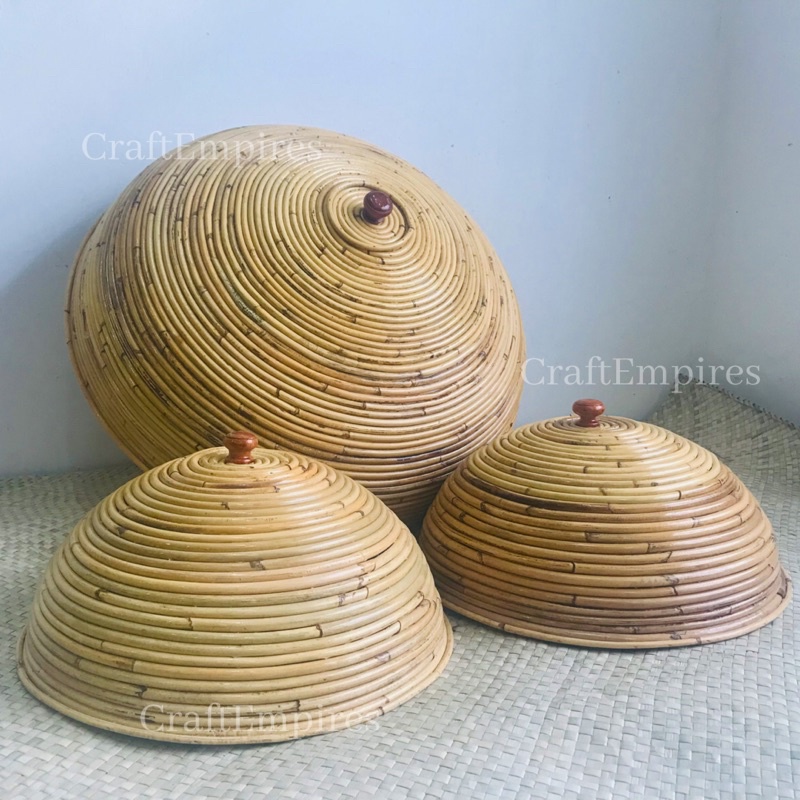 Balinese Style Rattan Food Cover/ Natural Rattan Colour Food Cover ...