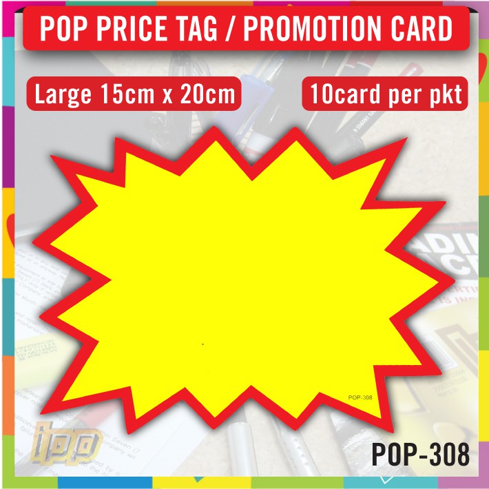 POP Price Tag Promotion Cards / Thumbs Up Pop Price Tags / Jualan Tag ...